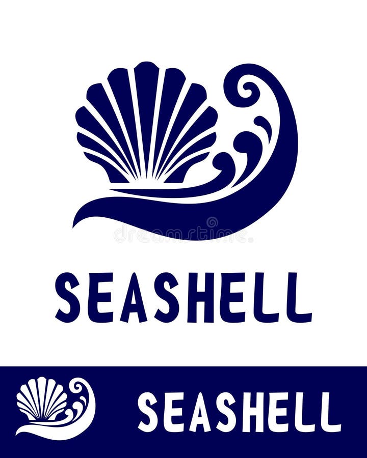 A minimalist seashell logo stock vector. Illustration of minimal ...