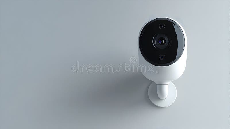 Minimalist Security Camera Mounted on a Clean Wall, Offering Advanced ...