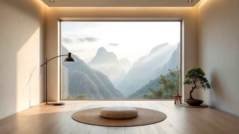 Minimalist Serenity. Panoramic Views and Natural Elements in a Peaceful ...