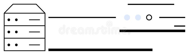 Minimalist Server Icon Representing Data Storage and Processing ...