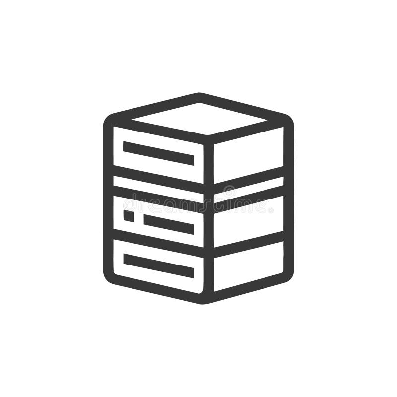 Compact Data Server Icon: Isometric Vector Illustration Stock Vector - Illustration of abstract ...