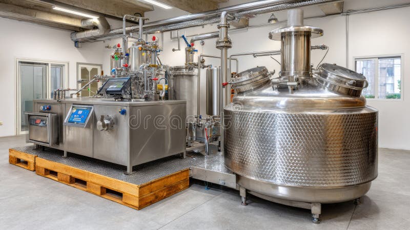 Minimalist Setting Featuring Cold Press Oil Extraction Machine in Clean ...