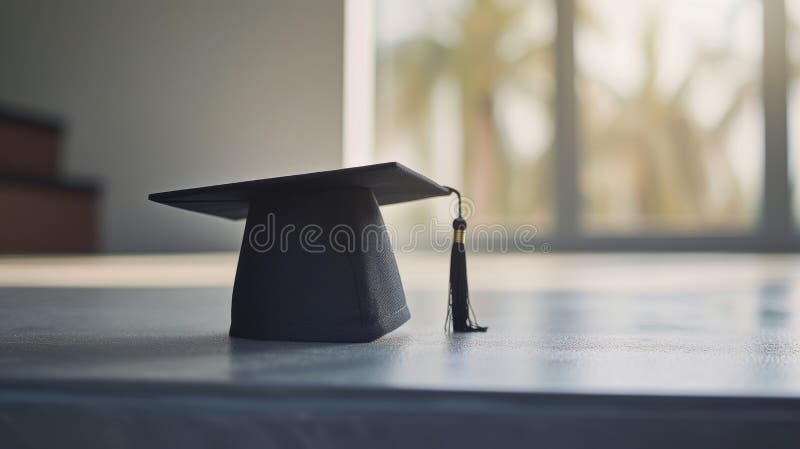 A Minimalist Setting with a Graduation Cap, Stock Image - Image of ...