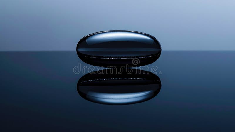 Single Innovative Capsule with Reflective Surface Medicine Stock Image ...