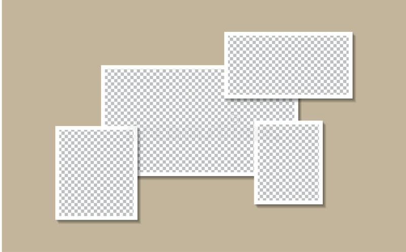 Minimalist Shadow Collage Photo Effect Stock Vector - Illustration of ...