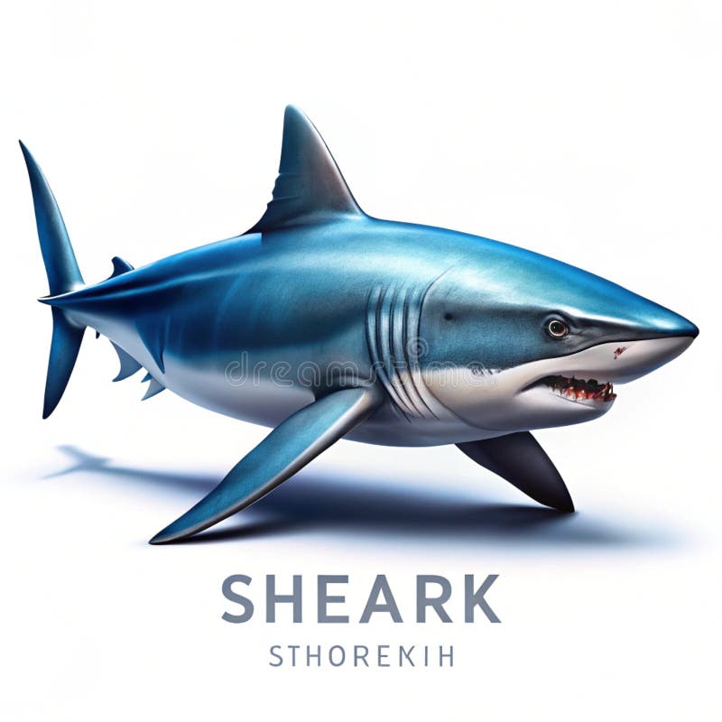 Minimalist Shark with Streamlined Body Stock Illustration ...