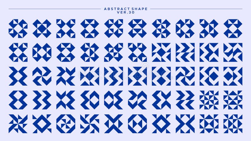 Minimalist Sharp Line Memphis Abstract Square Basic Shape Pattern ...