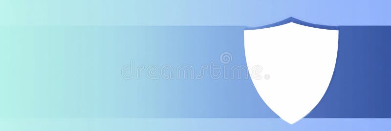 A Minimalist Shield Icon is Featured on a Soothing Blue-to-white ...