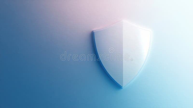 A Minimalist Shield Icon Symbolizes Cybersecurity Services, Set Against ...