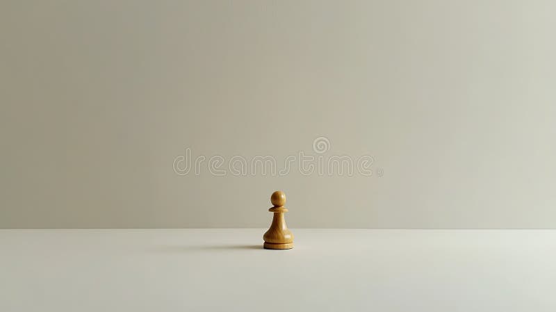 A Minimalist Shot of a Single Chess Piece Standing on a Blank White ...