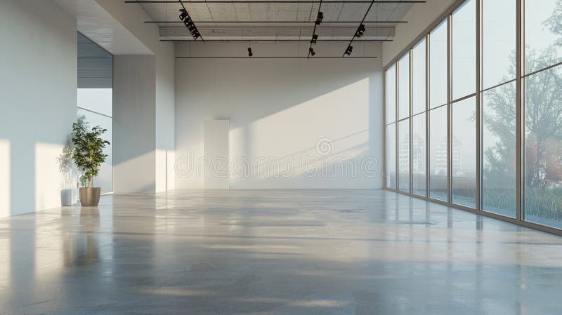 A Minimalist Car Showroom Wall Mockup Different Cars Car Showroom Wall ...