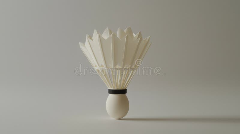 Minimalist Shuttlecock Still Life on Neutral Background Stock Image ...