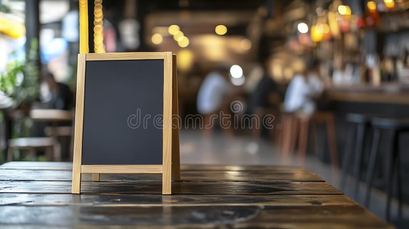 Minimalist Sign Stand Highlighting daily Specials at a Rustic Bistro ...