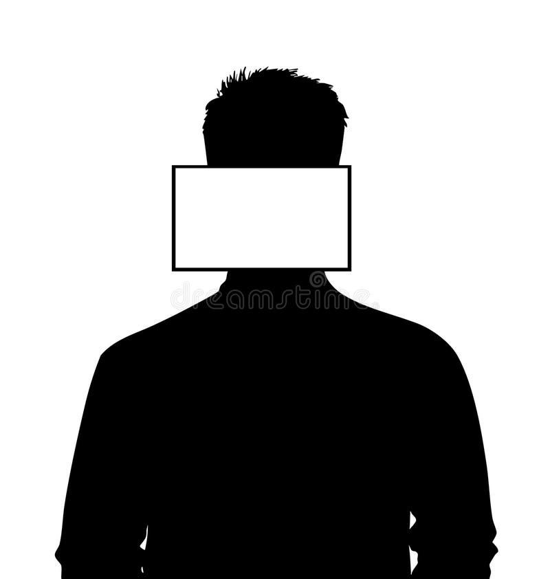 A Minimalist Silhouette of a Person with an Empty Space for a Face ...