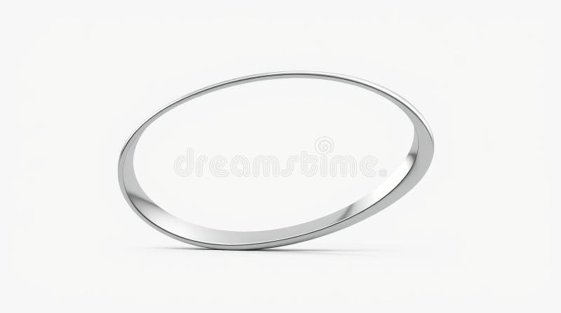 Minimalist Silver Curve in a Clean White Space Stock Illustration ...
