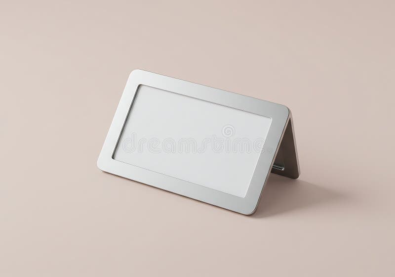 Minimalist Silver Frame Standing on a Beige Surface Conveying Clean ...
