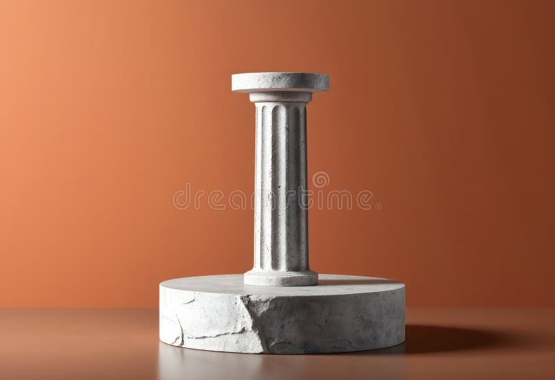 Minimalist Silver Pillar Product Stage Stock Illustration ...