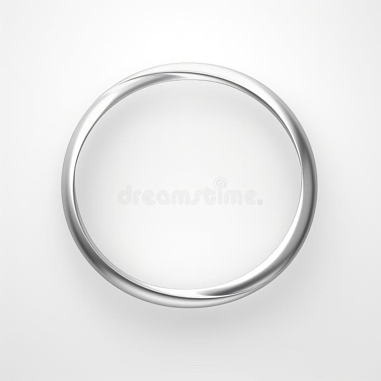 Minimalist Silver Ring on Crisp White Background Loop Stock Illustration - Illustration of ...