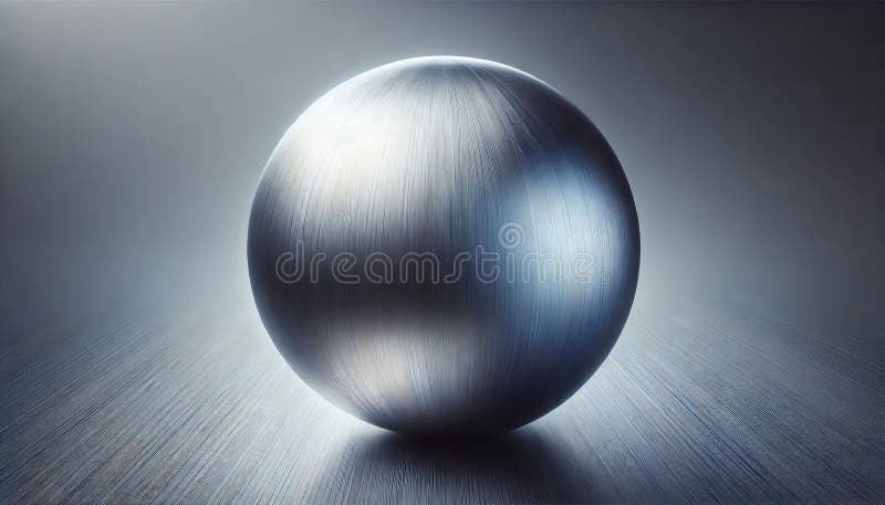 Minimalist Silver Sphere with Subtle Textures and Glowing Modern ...