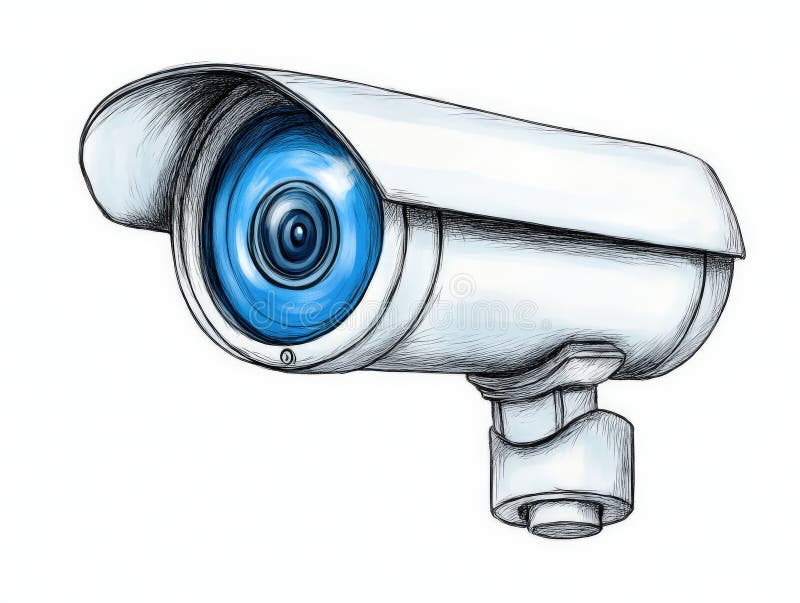 Minimalist Silver Surveillance Camera Design with a Futuristic Lens ...