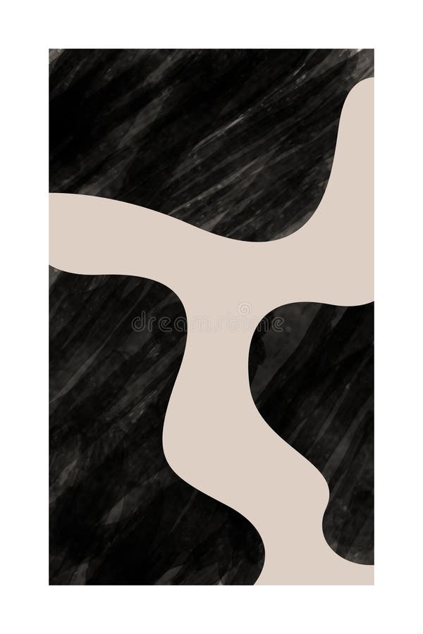 Minimalist Simple Abstract Neutral Wall Art Stock Vector - Illustration ...