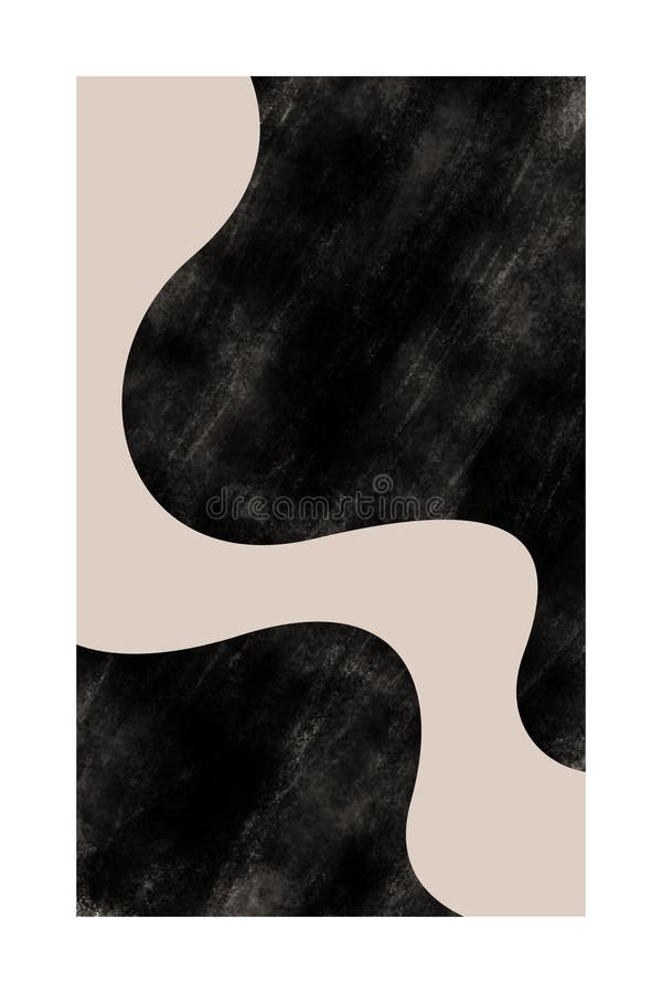 Minimalist Simple Abstract Neutral Wall Art Stock Vector - Illustration ...