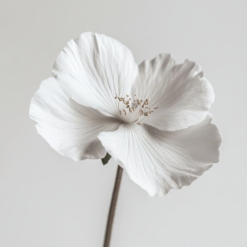 A Minimalist Simple Flower Design on a Retro Style Background, Stock ...