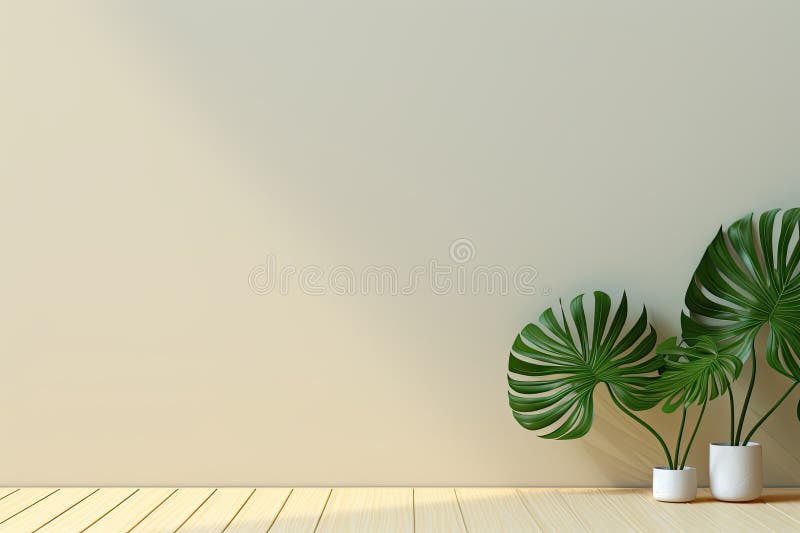 Minimalist Simple Object with Empty Wall Stock Illustration ...