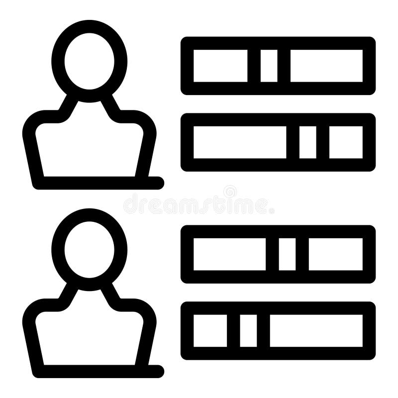 Two Minimalist Icons Representing Candidate Selection with Checkboxes ...