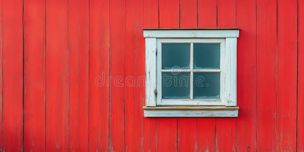 Minimalist Single Barn Window Stock Illustration - Illustration of ...