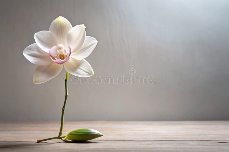Minimalist Single Bloom a Simple Minimalist. Generative AI Stock ...
