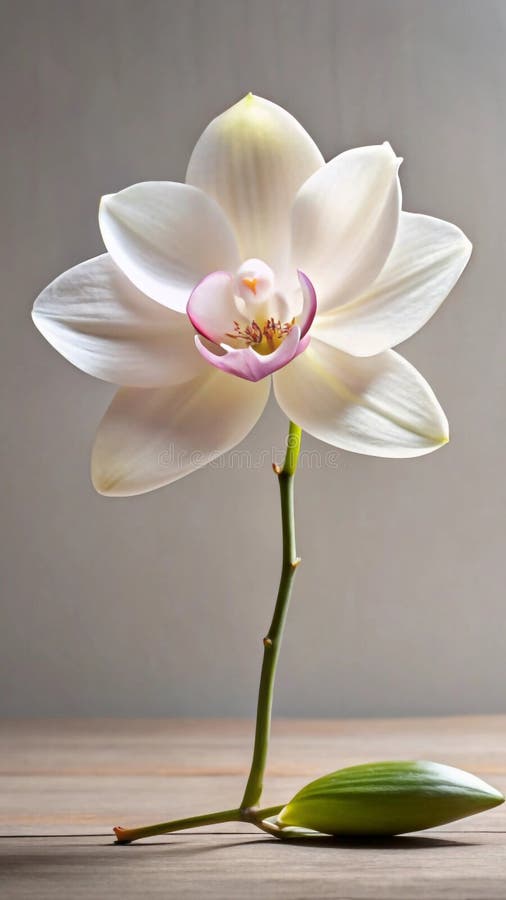 Minimalist Single Bloom a Simple Minimalist. Generative AI Stock ...