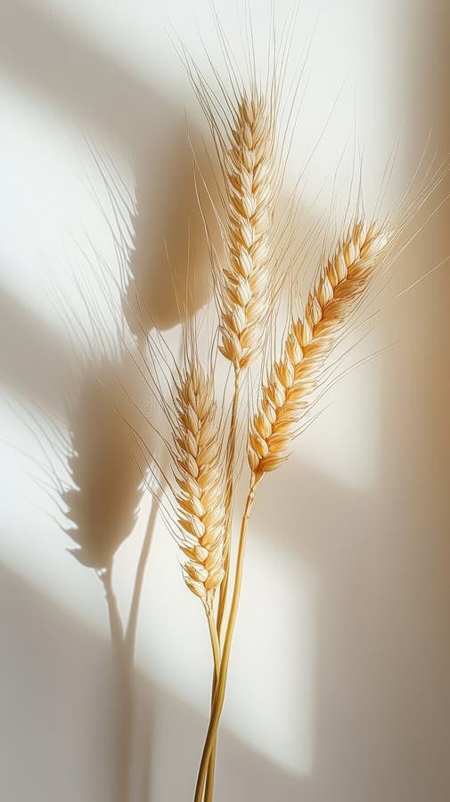 Minimalist Single Wheat Sheaf Stock Illustration - Illustration of ...