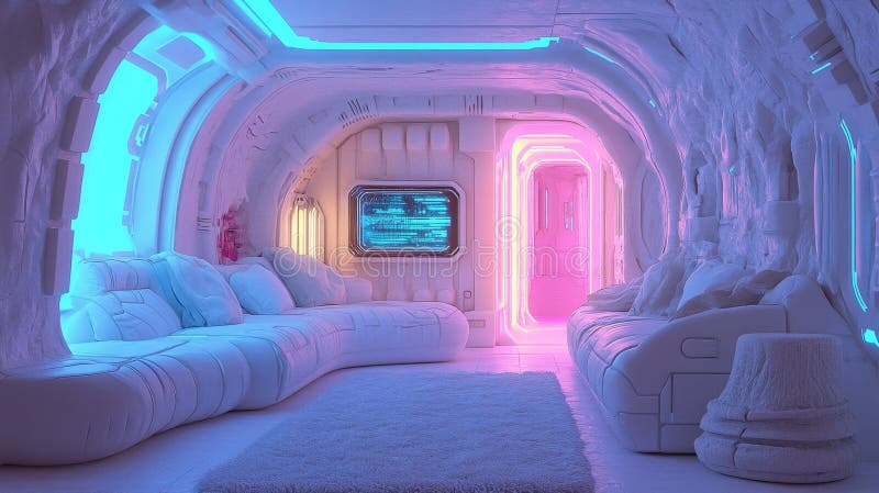 A Minimalist Smart Home Integrated with AI Technology, Featuring a ...