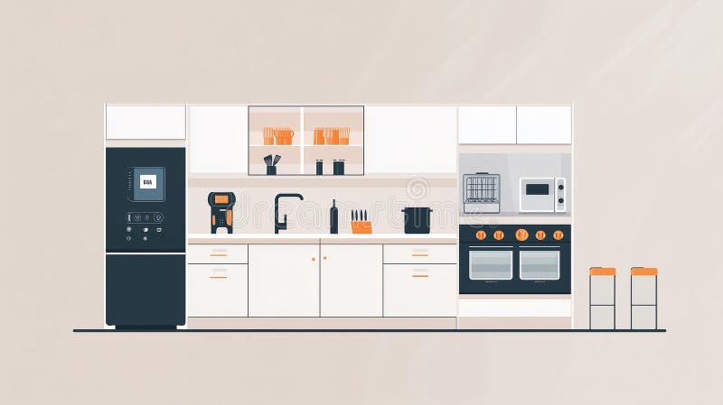 Minimalist Smart Kitchen with Central Device Control, Generative Ai ...