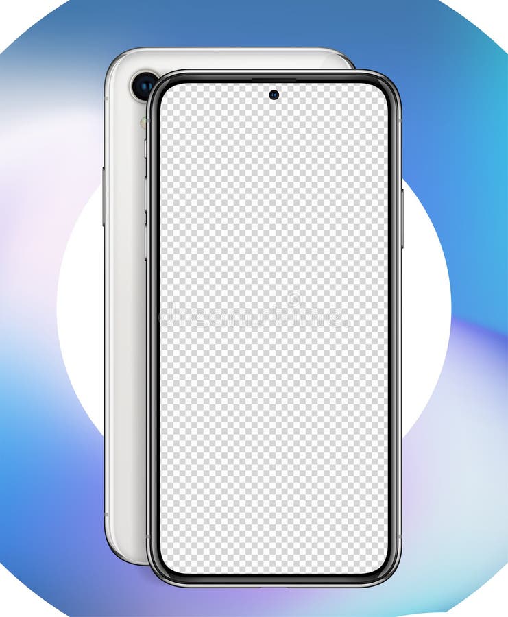 Minimalist Smart Phone Mockup for Vector Presentation, App Display ...