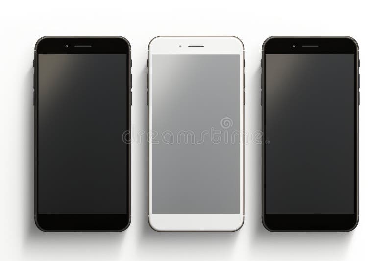 Minimalist Smartphone Design Featuring Black, Silver, and White Shades ...