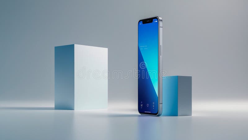 Minimalist Smartphone Display with Modern Design Stock Illustration ...