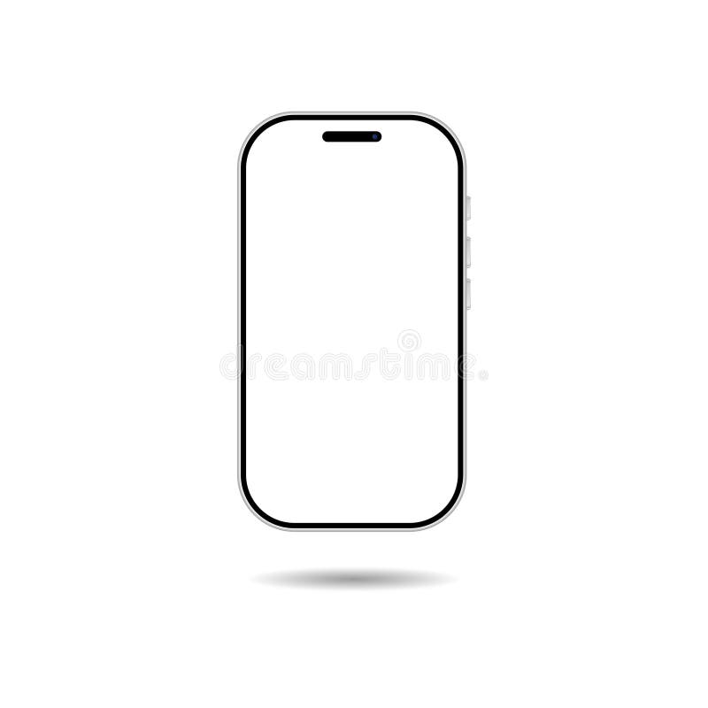 Smartphone Vector Mockup Blank Screen Mobile Device Illustration Stock ...