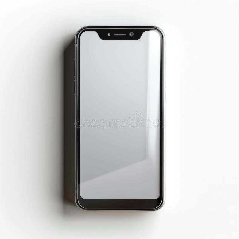 Minimalist Smartphone on White Background Stock Image - Image of ...