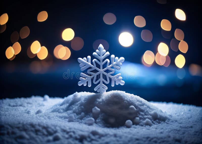 Minimalist Snowfall at Night Elegant Outline Design for Graphic Design ...