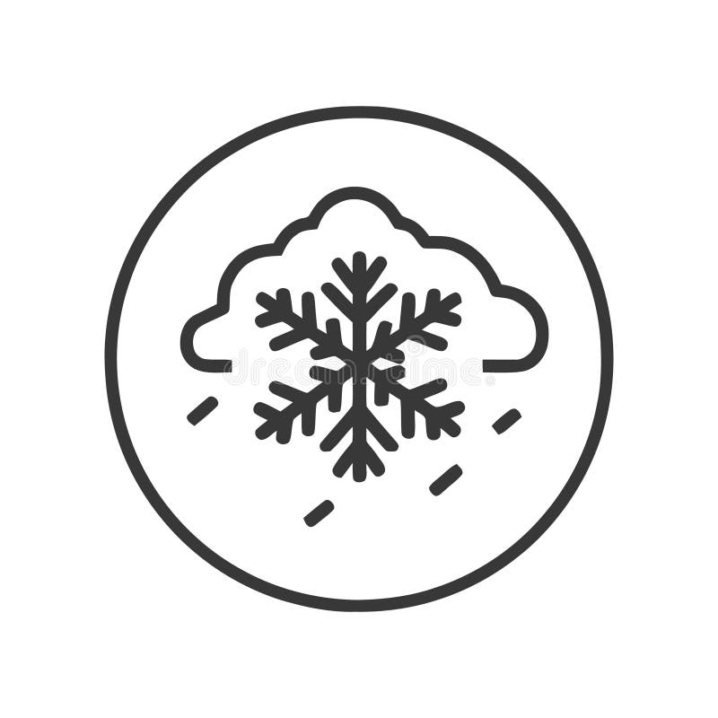 Snowflake in a Circle: Winter Weather Icon Design Stock Vector ...