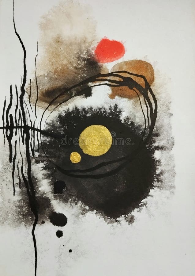 Minimalist Soft Colors Abstract Painting Composition Stock Image ...