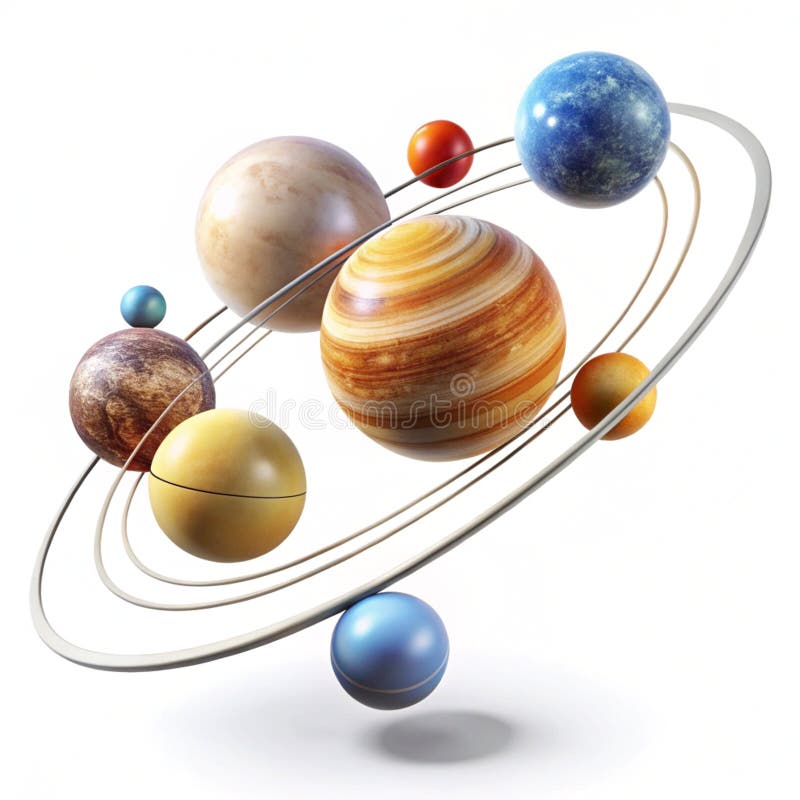Abstract Solar System with Planets Stock Illustration - Illustration of ...