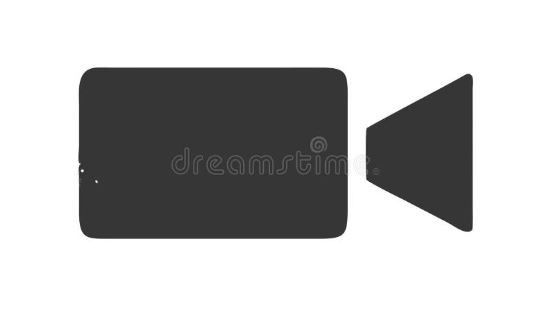 Minimalist Solid Black Video Camera Icon, Vector Design Generative AI ...
