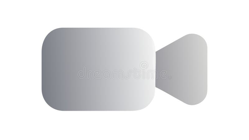 Minimalist Solid Grey Video Camera Icon, Vector Design Generative AI ...