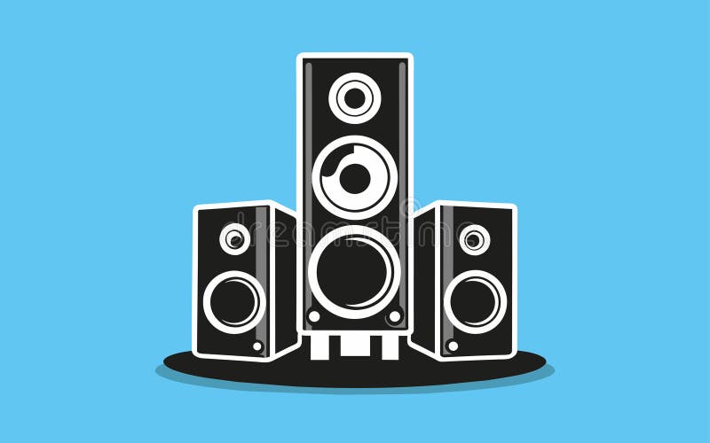Minimalist Sound System Icon Vector Illustration for Audio Applications ...