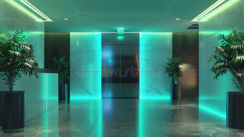 Minimalist Space Featuring Energy Efficient Led Bulbs and Sleek Green ...