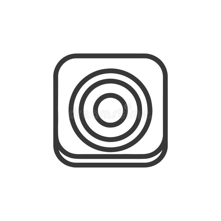 Stylish Square Target Icon with Concentric Circles Stock Vector ...