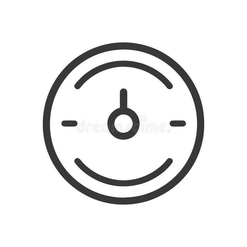 Simple Circular Gauge or Meter Icon Design Stock Vector - Illustration ...
